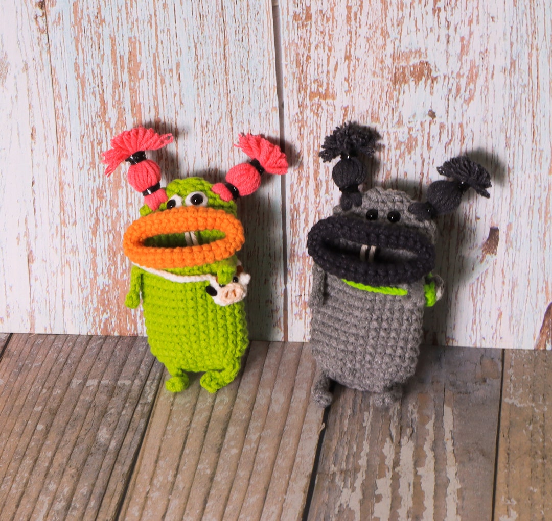 Crochet Animal Key Case, Knitted Key Holder, Handmade Key Ring, Monster ...