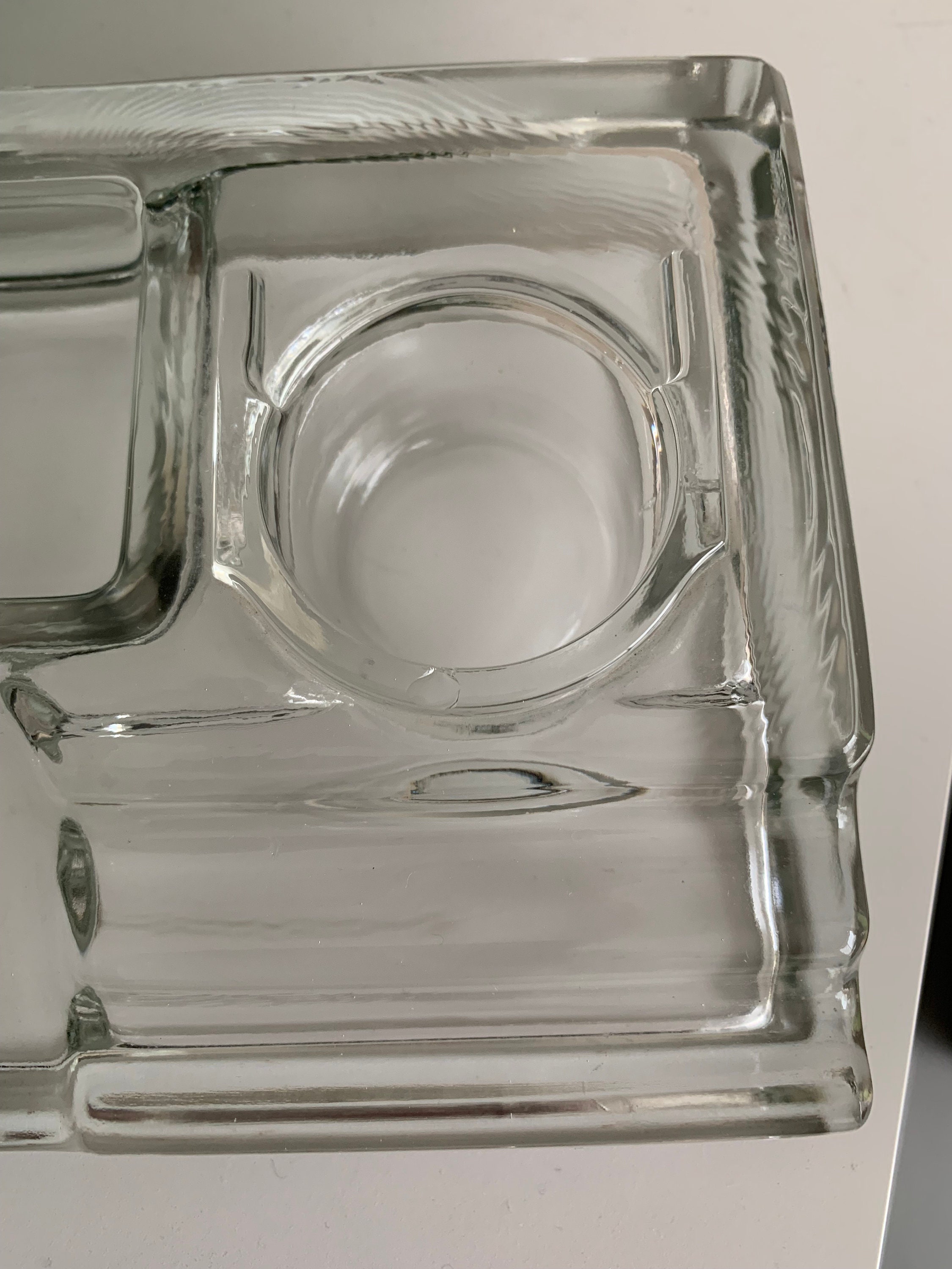 Antique Glass Ink Well Stand - Etsy