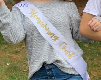 Homecoming Queen Sash Custom Homecoming Sash Personalized | Etsy