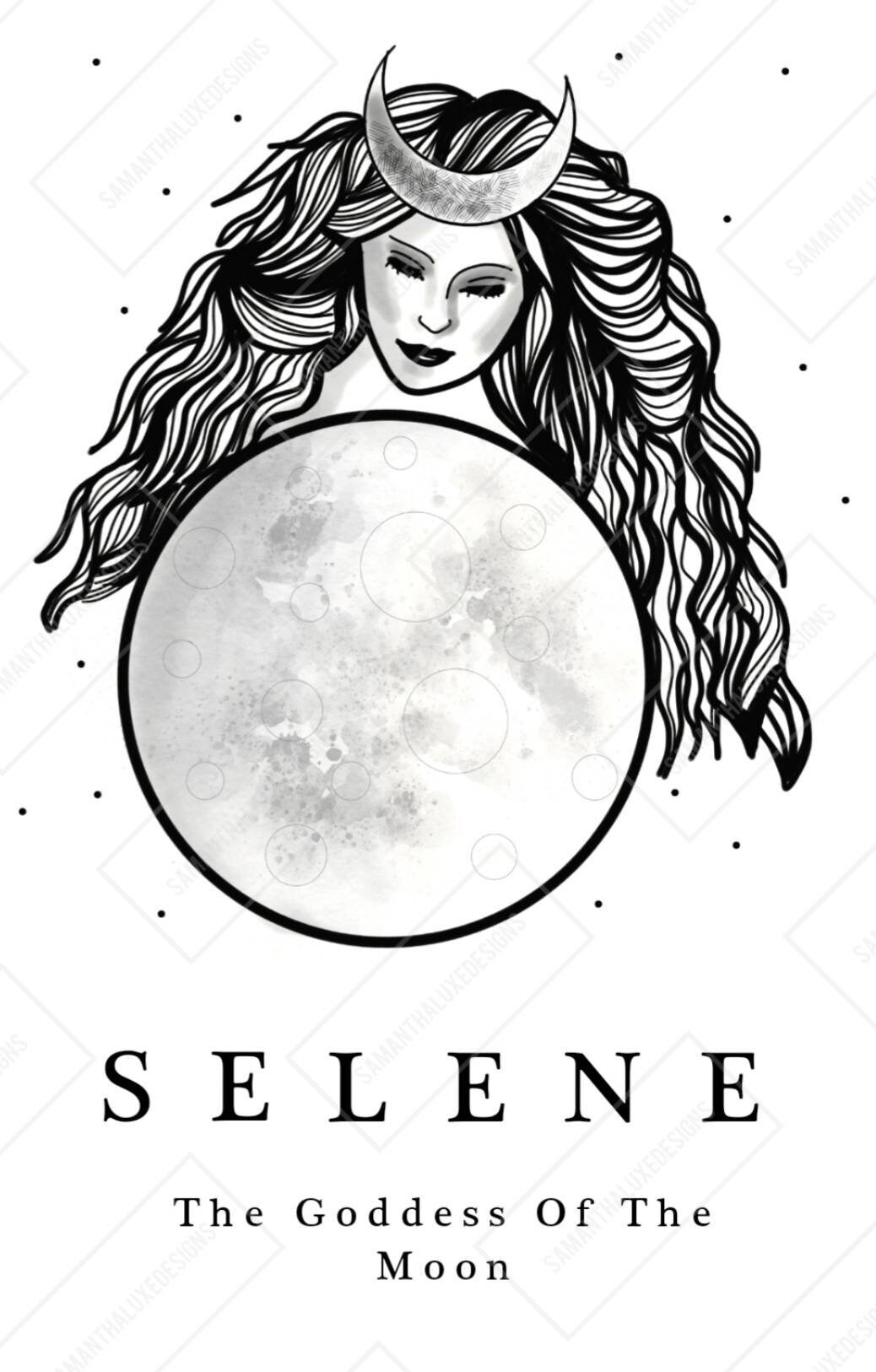 Selene Greek Mythology Print Ancient Greek Greek Goddess - Etsy UK