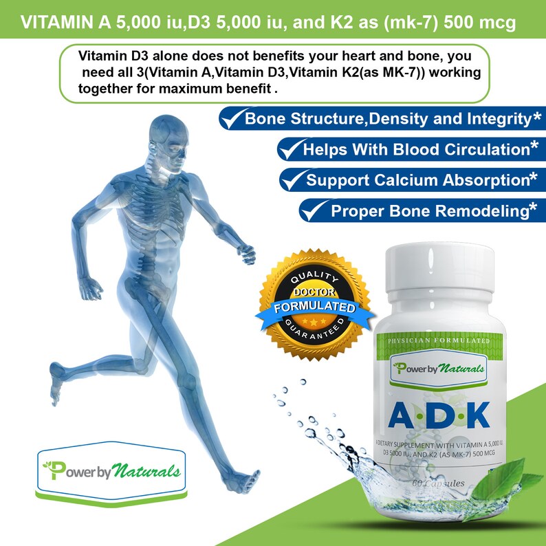 Vitamin ADK dr Formulated High Potency Vitamin A 5000 Iu D3 - Etsy