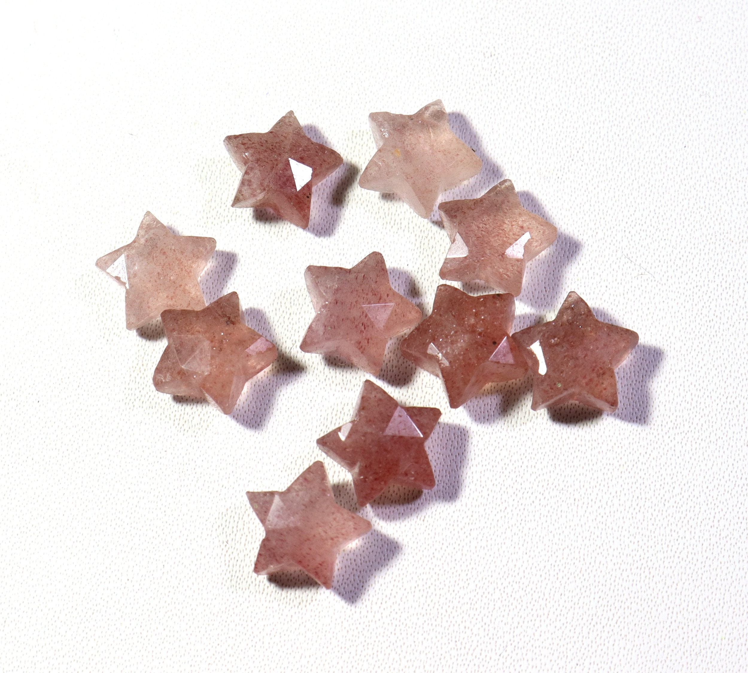 NATURAL STRAWBERRY QUARTZ Faceted Star Gemstone Size 10X10MM | Etsy