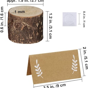 30 Rustic Table Number Holders Wood Base Place Card Stand Country ...