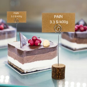 20 Wood Base Wedding Table Number Holder Rustic Place Card Clip Swirl ...