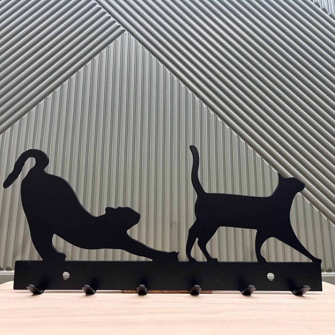 Wall Mount Metal Cat Keyholder / Key Rack With 6 Hooks / 5 Designs ...