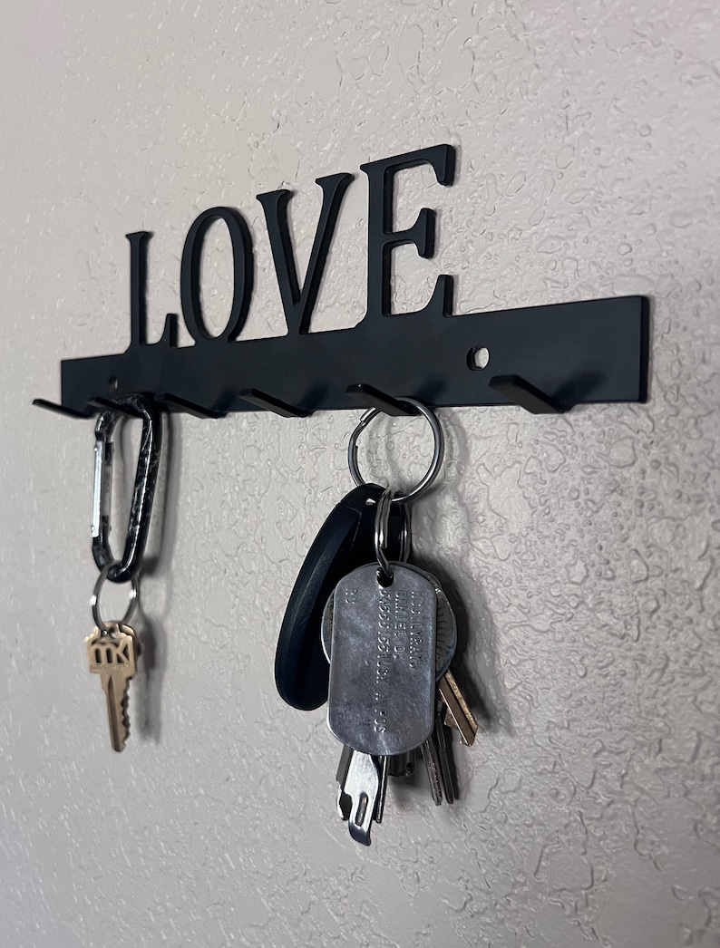 Personalized Metal Key Rack, Steel Hooks, Wall Decor - Etsy