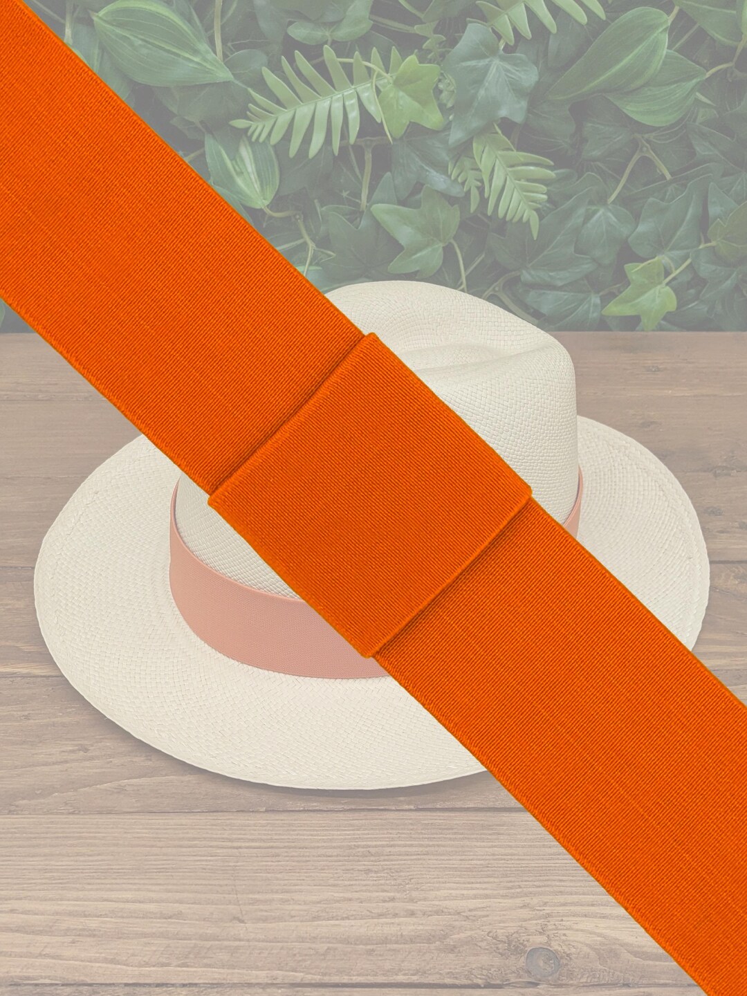 Spare Orange Hat Band - Stretchy Elastic - for Panama Bowler Boater ...