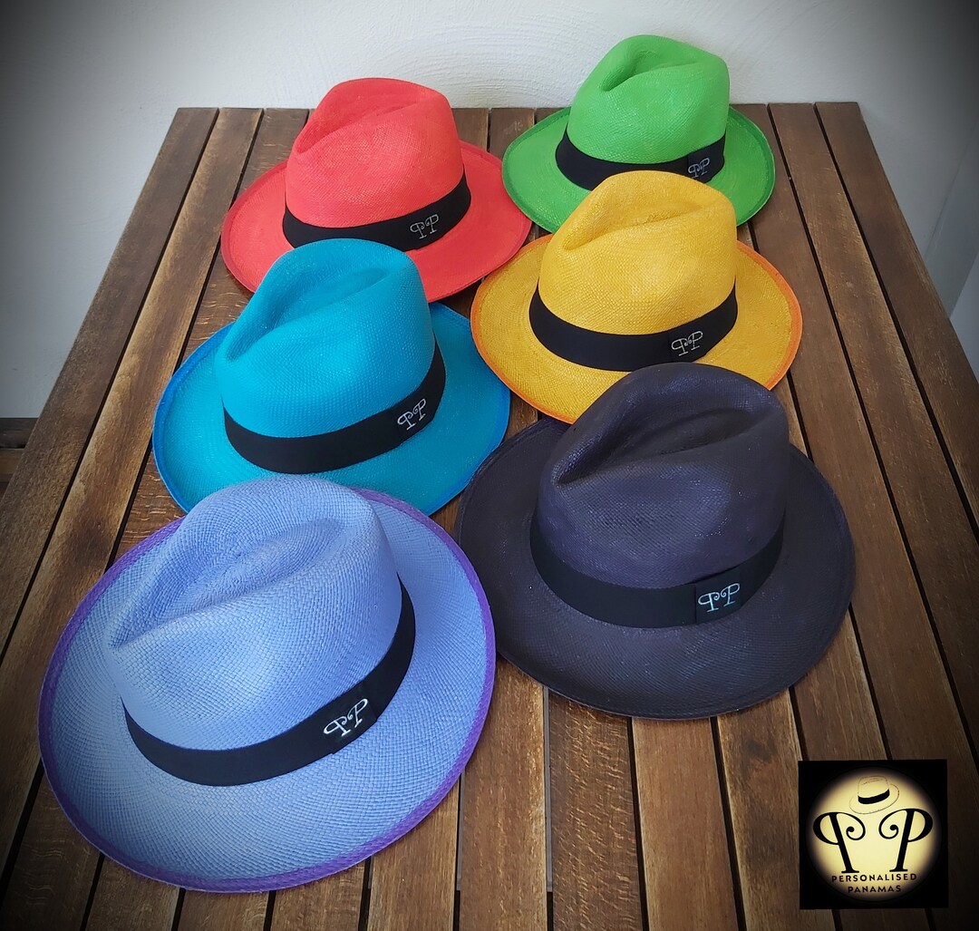 Genuine Ecuadorian Panama Hat in Multi Colours Hand Painted - Etsy