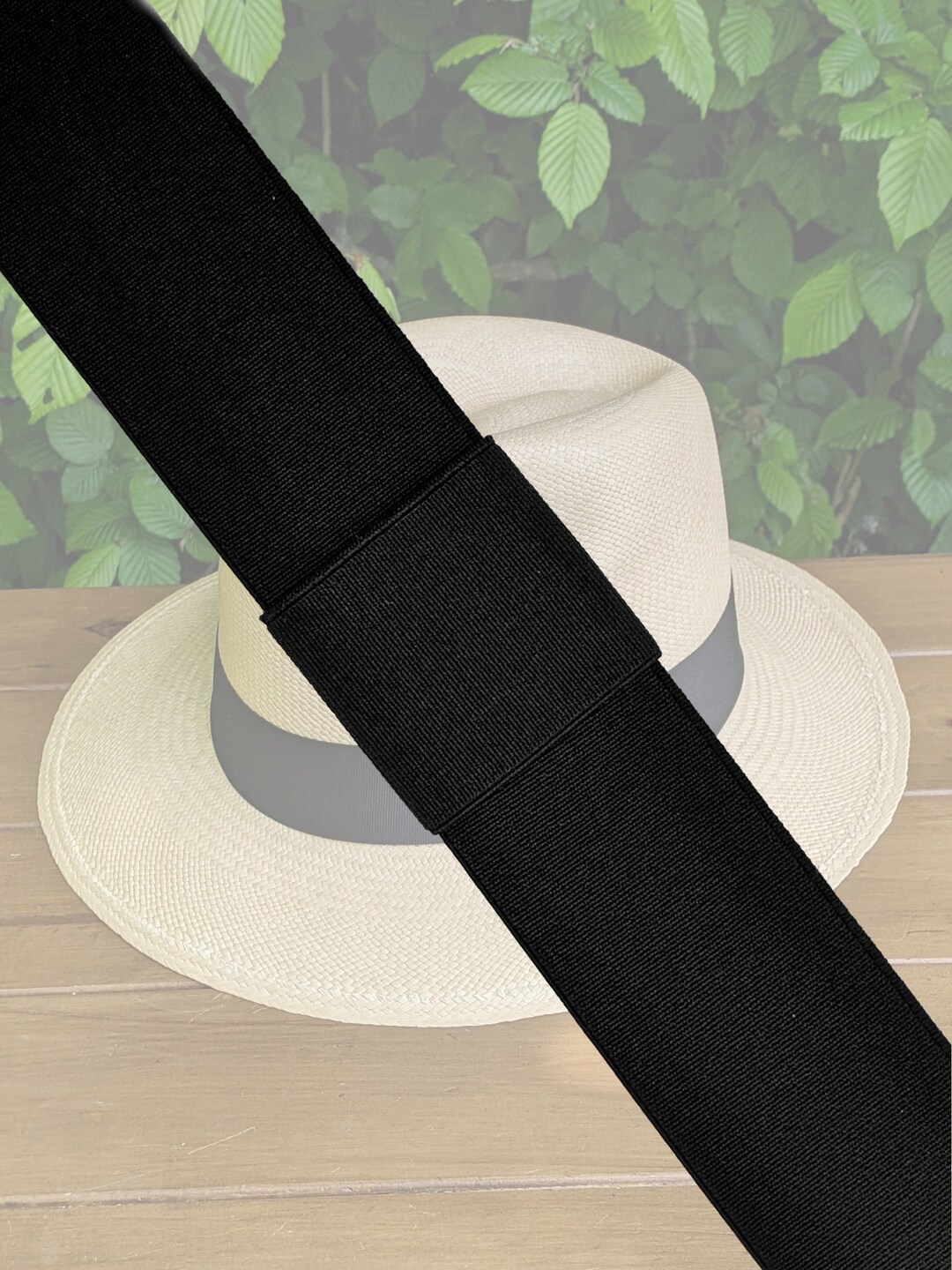 Spare Black Hat Band - Stretchy Elastic - for Panama Bowler Boater ...