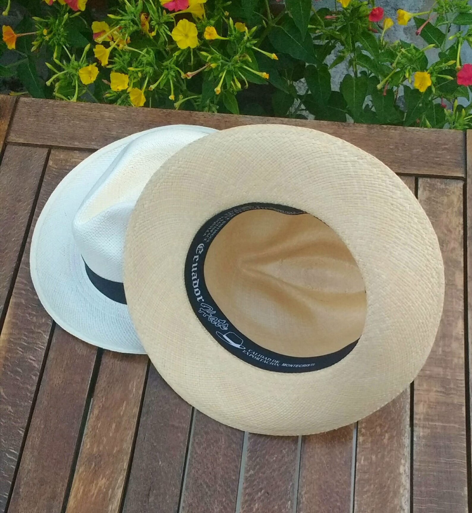 Genuine Ecuadorian White Panama Hat With Handmade Removable Band ...