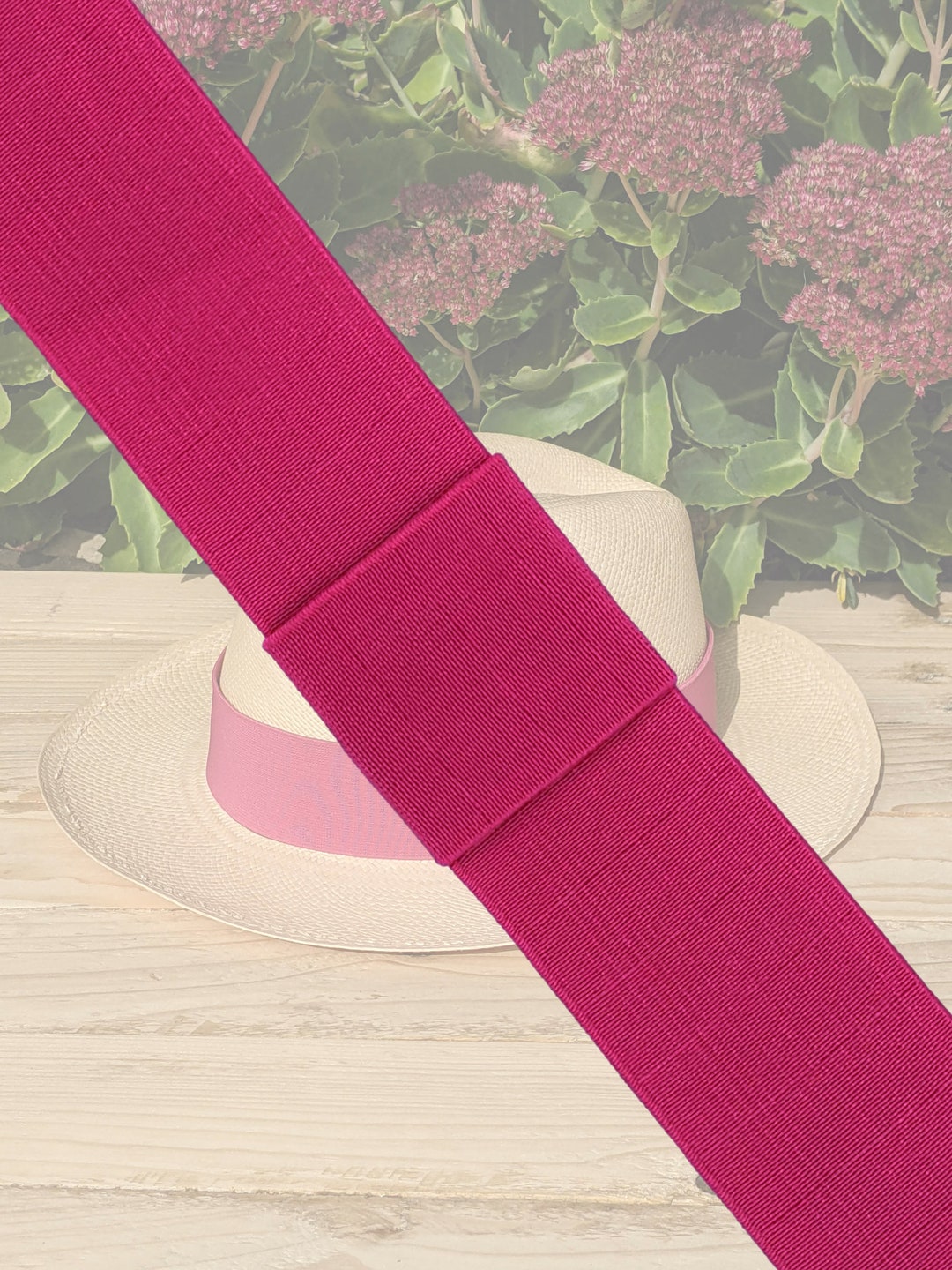 Spare Magenta Pink Hat Band - Stretchy Elastic - for Panama Bowler ...