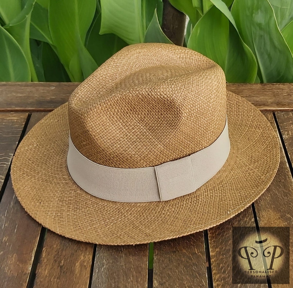 Genuine Ecuadorian Brown Panama Hat With Handmade Removable ~ Beige ...
