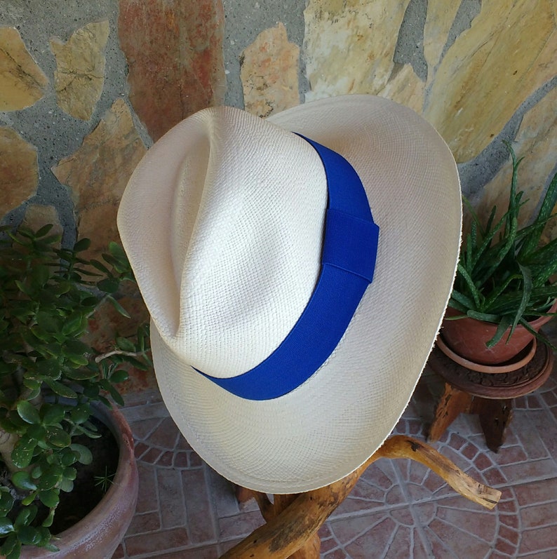 Genuine Ecuadorian White Panama Hat with Handmade Removable | Etsy
