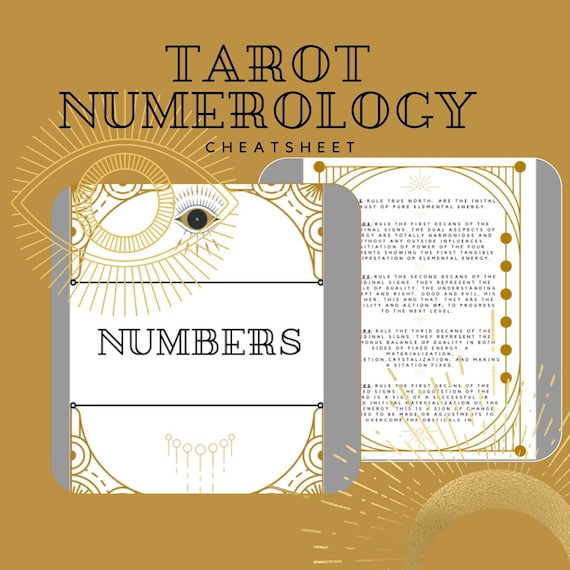 Tarot Numerology Cheat Sheet PDF - Etsy