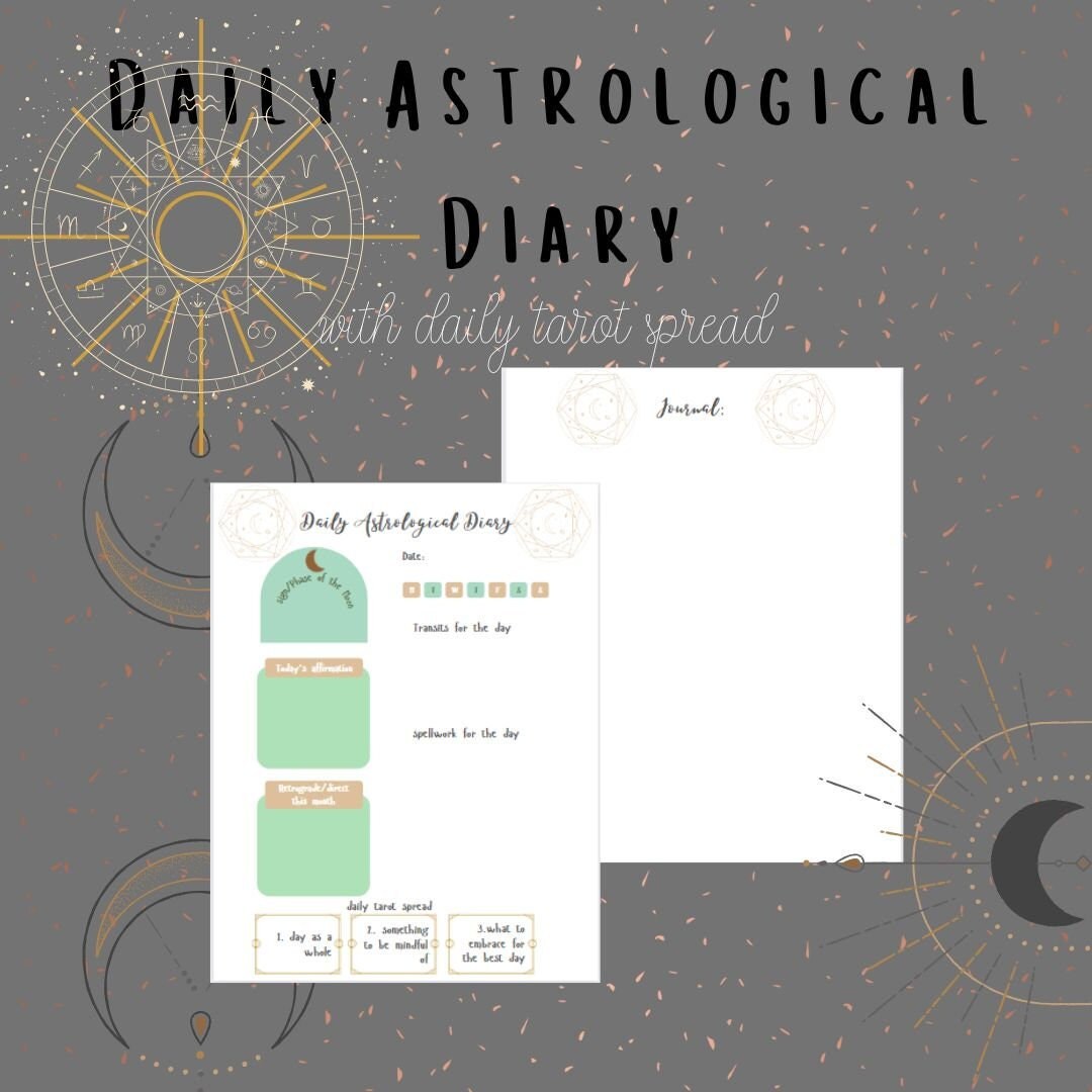 Daily Astrological Diary Printable PDF - Etsy