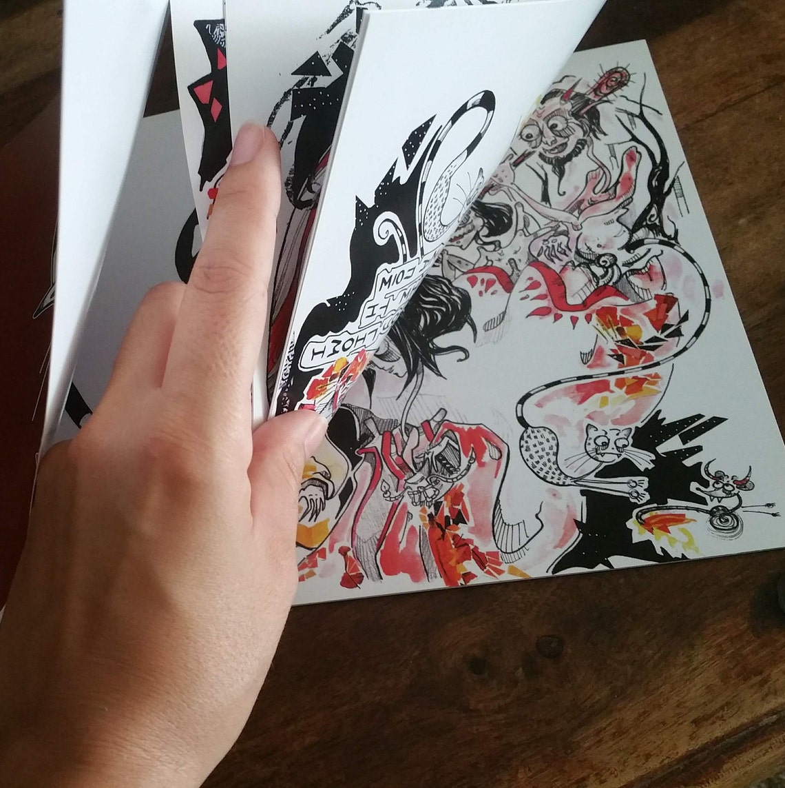 Alice & the Oni of Fire Alice in Spiritland, Creepy Cartoon Comic - Etsy