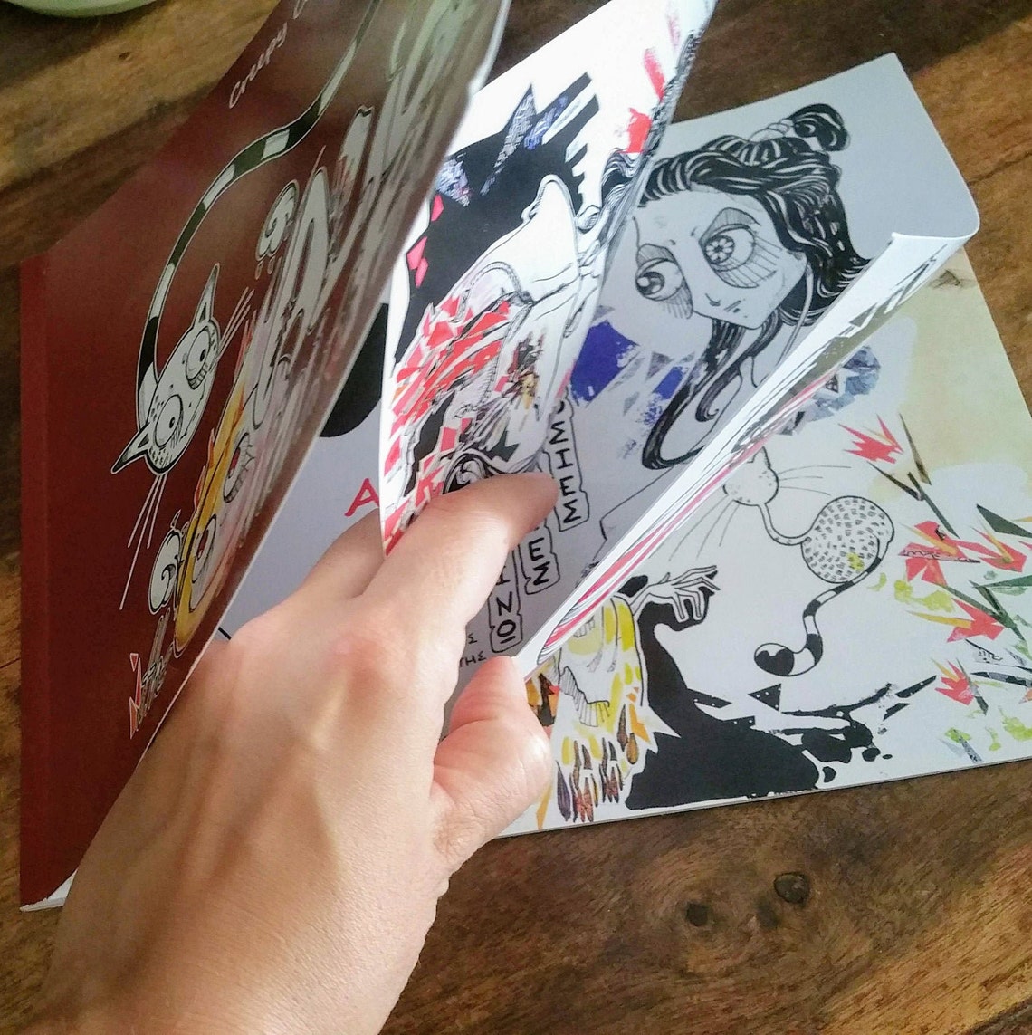 Alice & the Oni of Fire Alice in Spiritland, Creepy Cartoon Comic - Etsy