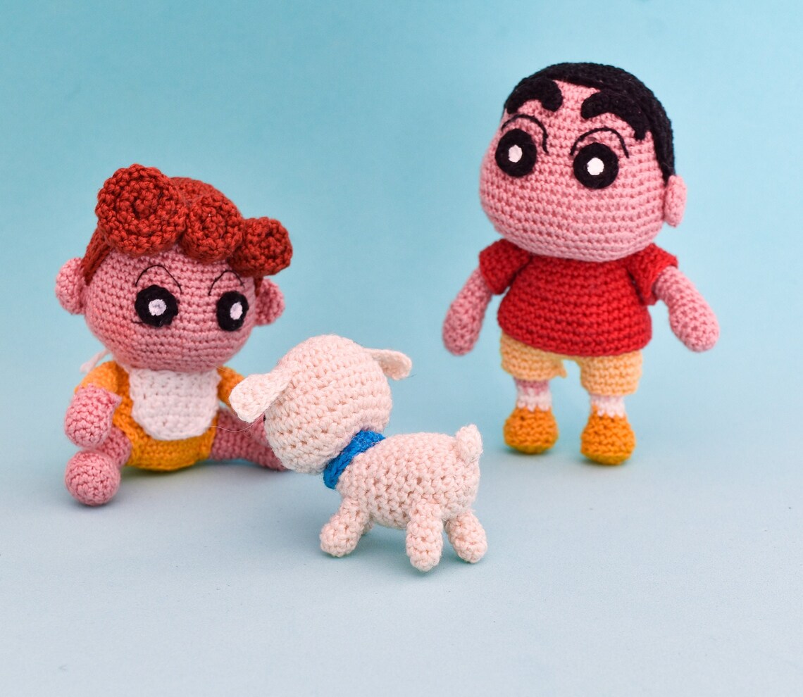 Shinchan and Himawari PDF Pattern/ PDF Pattern/ PDF Pattern/ - Etsy