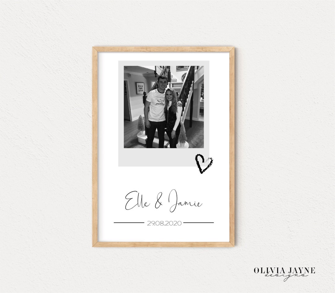Personalised Couple Photo Print Photo Prints Framed Print - Etsy