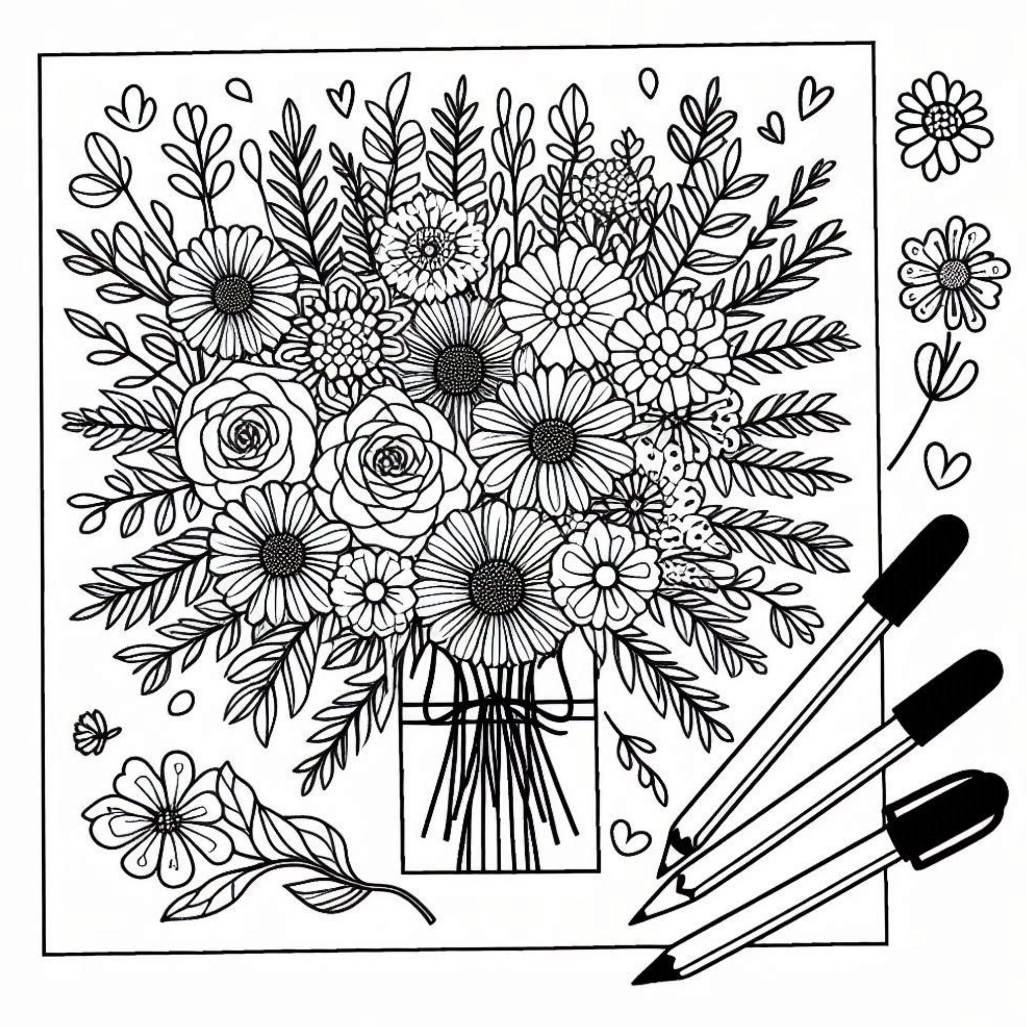 16 Pages | Flowers | Flowers in Vases | Flower Fields | Detailed ...