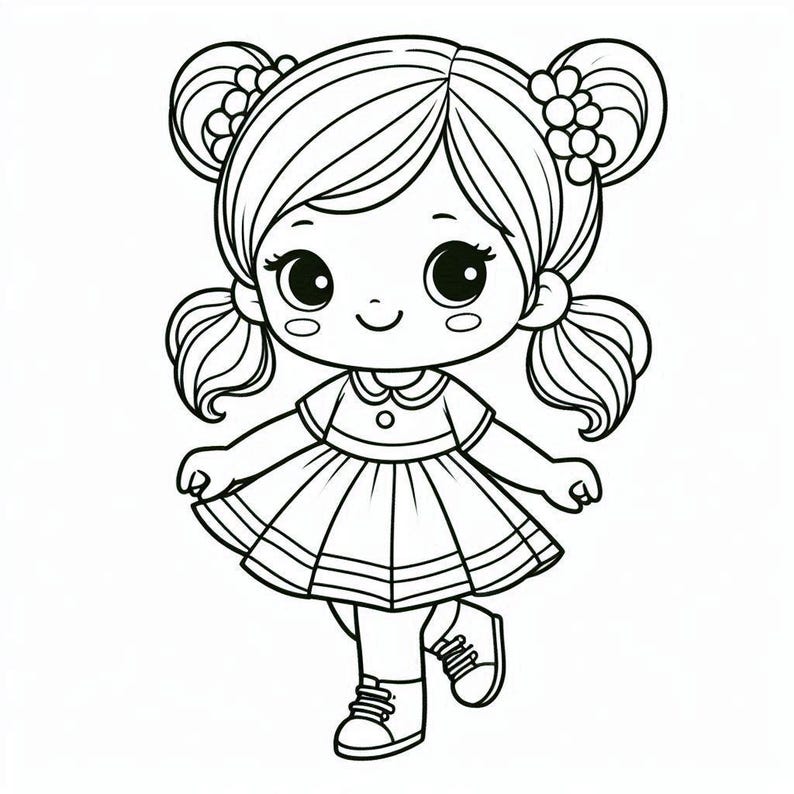Kids Coloring Pages | 36 Pages | Girl and Boy Characters | Cute and ...