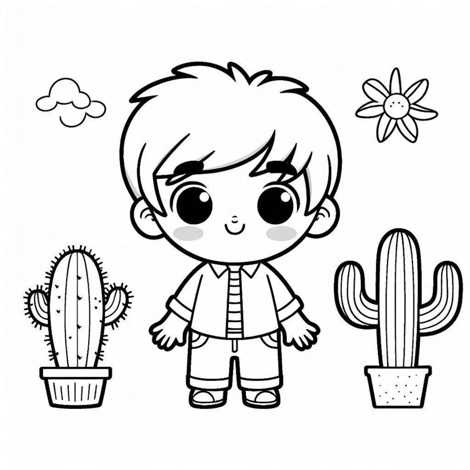 Kids Coloring Pages | 36 Pages | Girl and Boy Characters | Cute and ...