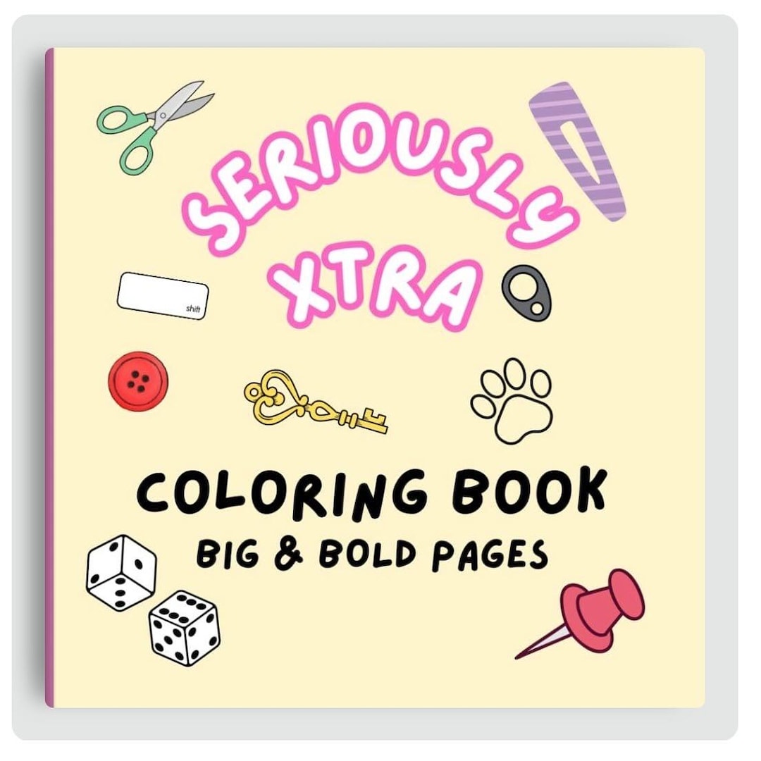 Fun & Creative Coloring Book | Xtra Big Bold Designs (47 Pages) - Etsy