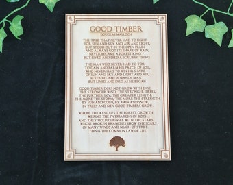 Good Timber Poem | Etsy
