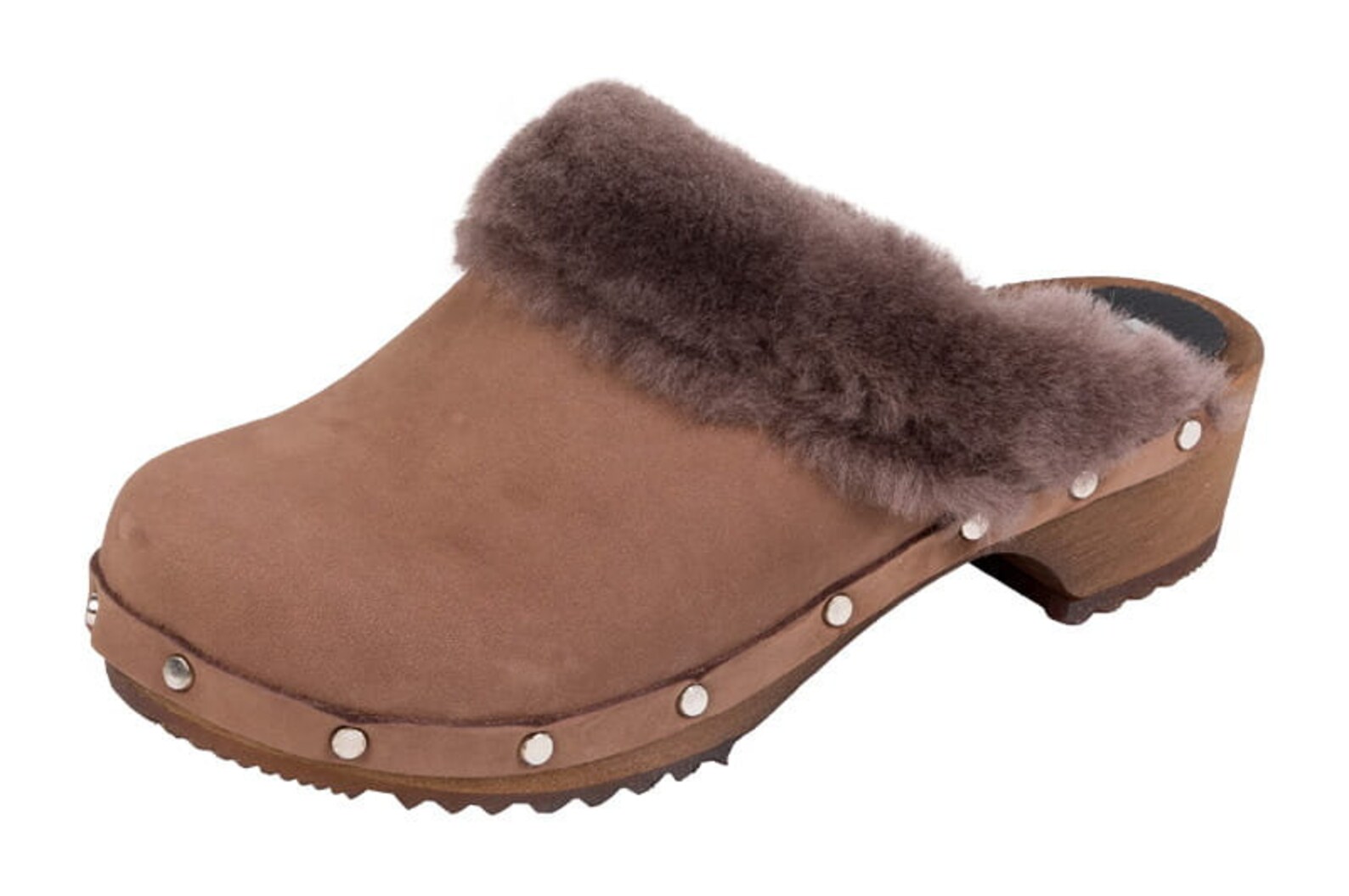 Warm Winter Sheepskin Fur Women Clogs Wooden Clogs High Heel - Etsy UK