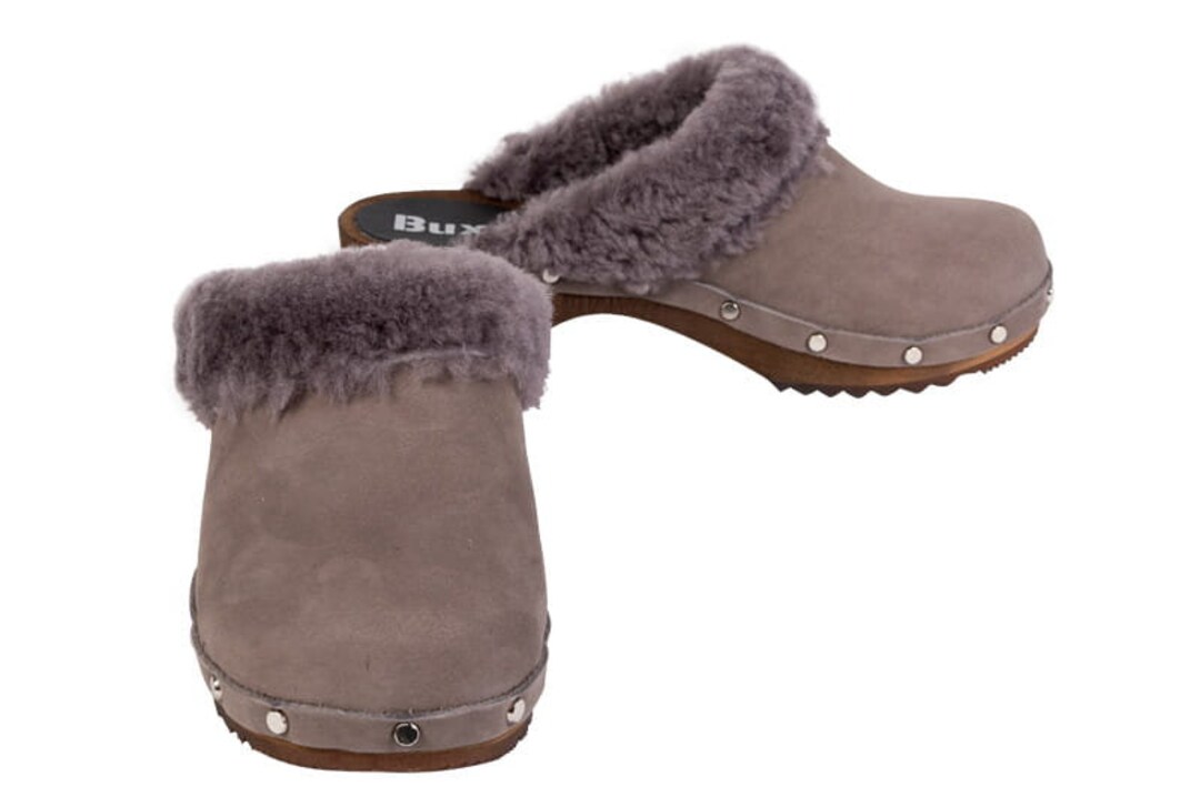 Warm Winter Sheepskin Fur Women Clogs Wooden Clogs High Heel - Etsy