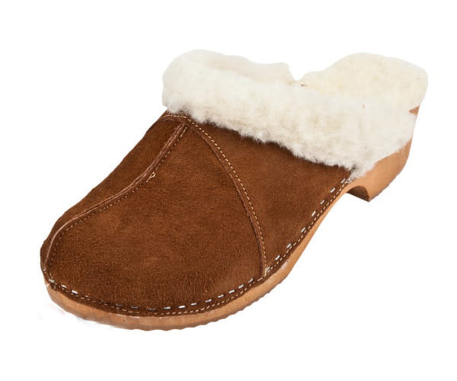 Warm Winter Sheepskin Fur Women Clogs Wooden Clogs High Heel - Etsy