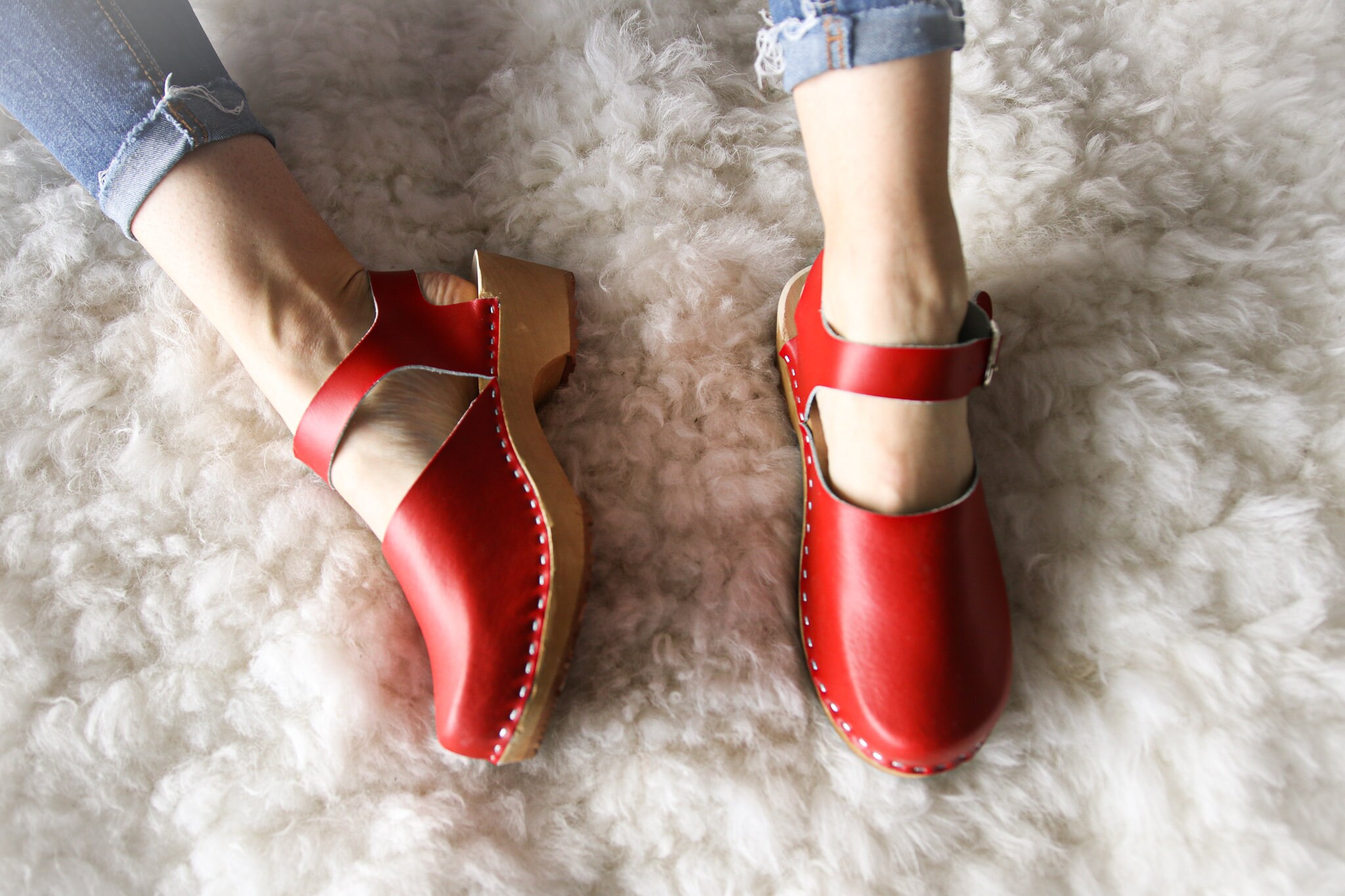 Stylish Women Clogs Wooden Clogs Leather Clogs Clog Etsy