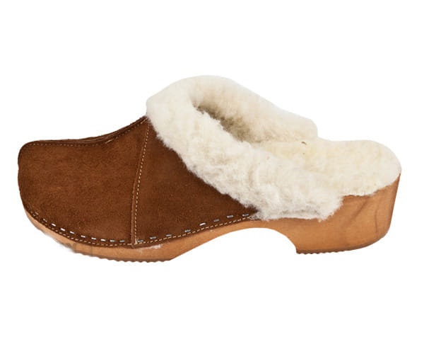 Warm Winter Sheepskin Fur Women Clogs Wooden Clogs High Heel - Etsy
