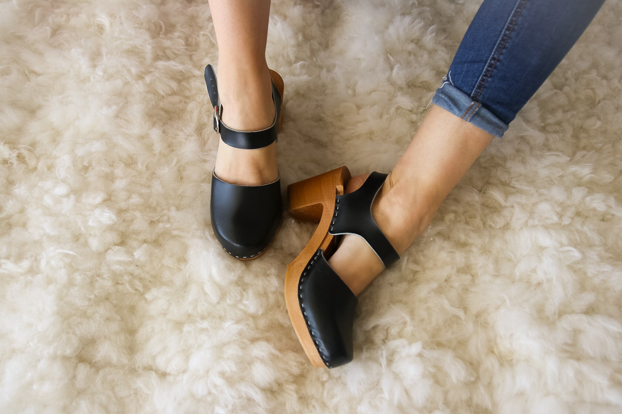 Stylish Women Clogs Wooden Clogs High Heel Clogs Leather Etsy