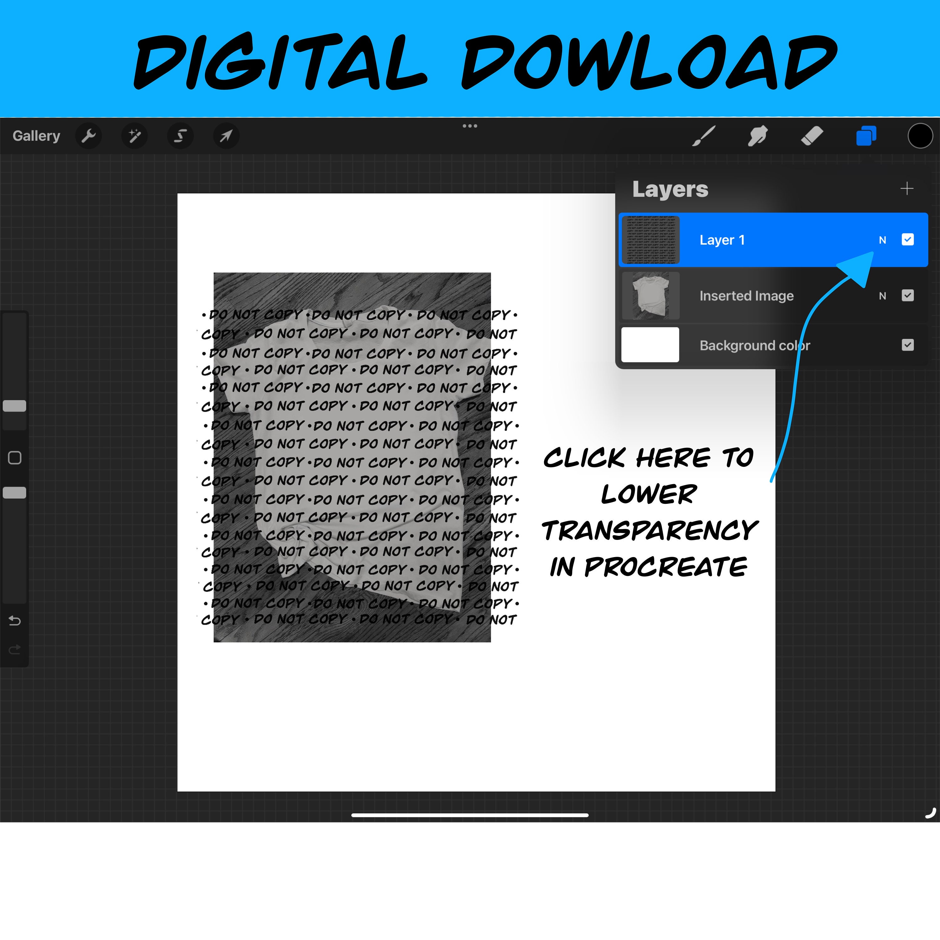 Digital Download Watermark DO NOT COPY - Etsy