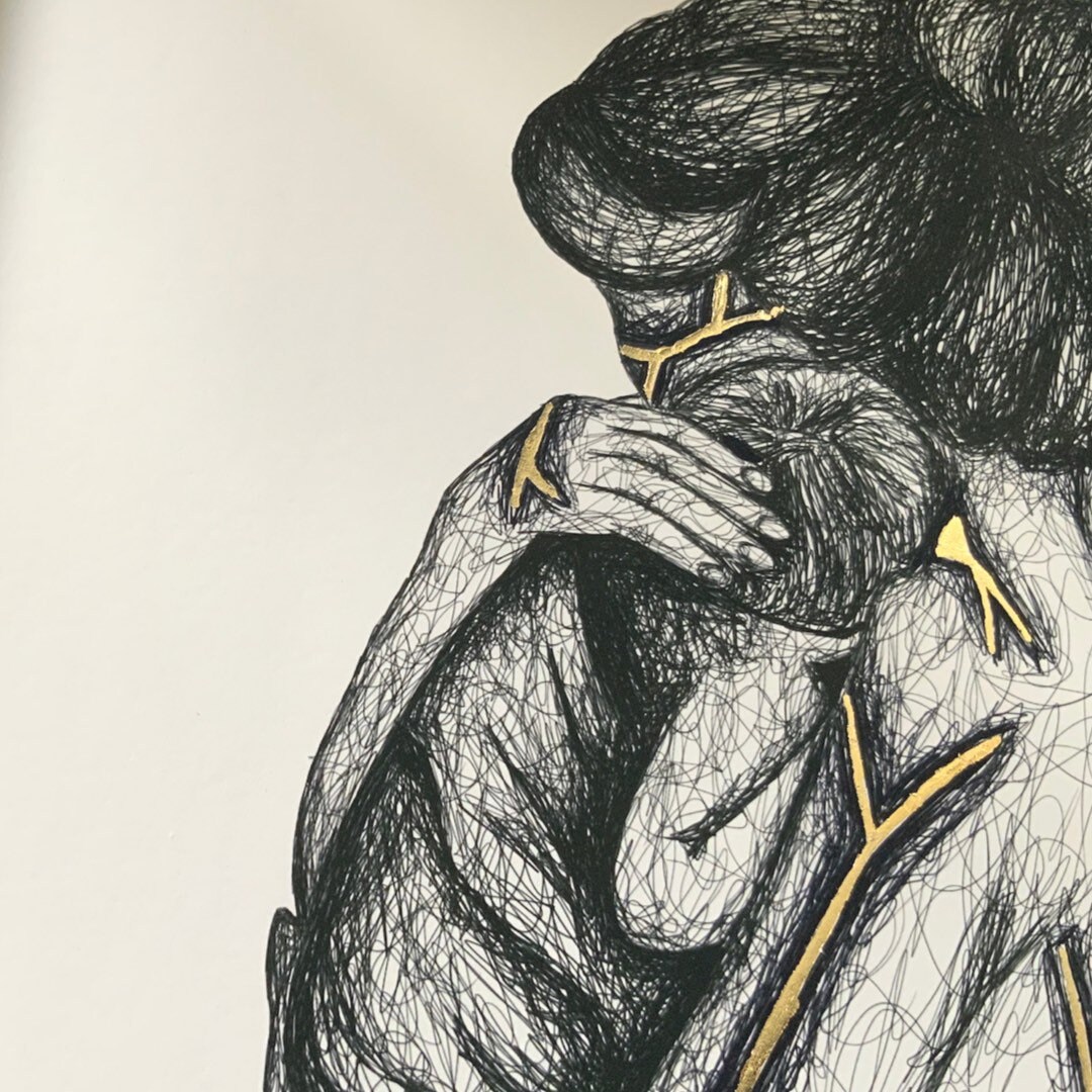 The Kintsugi Mother Hand Finished With Gold Leaf - Etsy