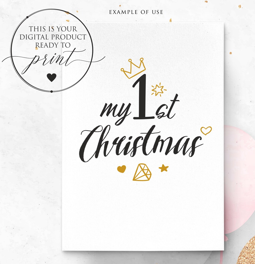 My First Christmas SVG Cut File-my First Christmas-svg Baby - Etsy
