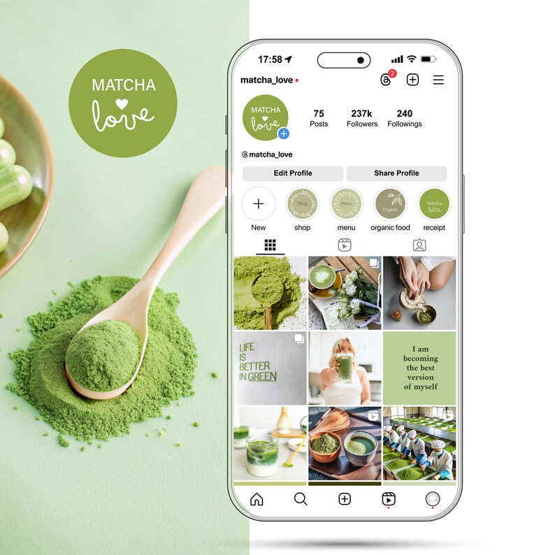 Matcha Instagram Story Highlight Covers | Matcha IG Highlights ...