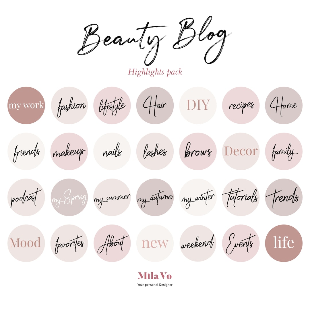 Instagram Story Highlight Icons for Bloggers and Influencers, Instagram ...