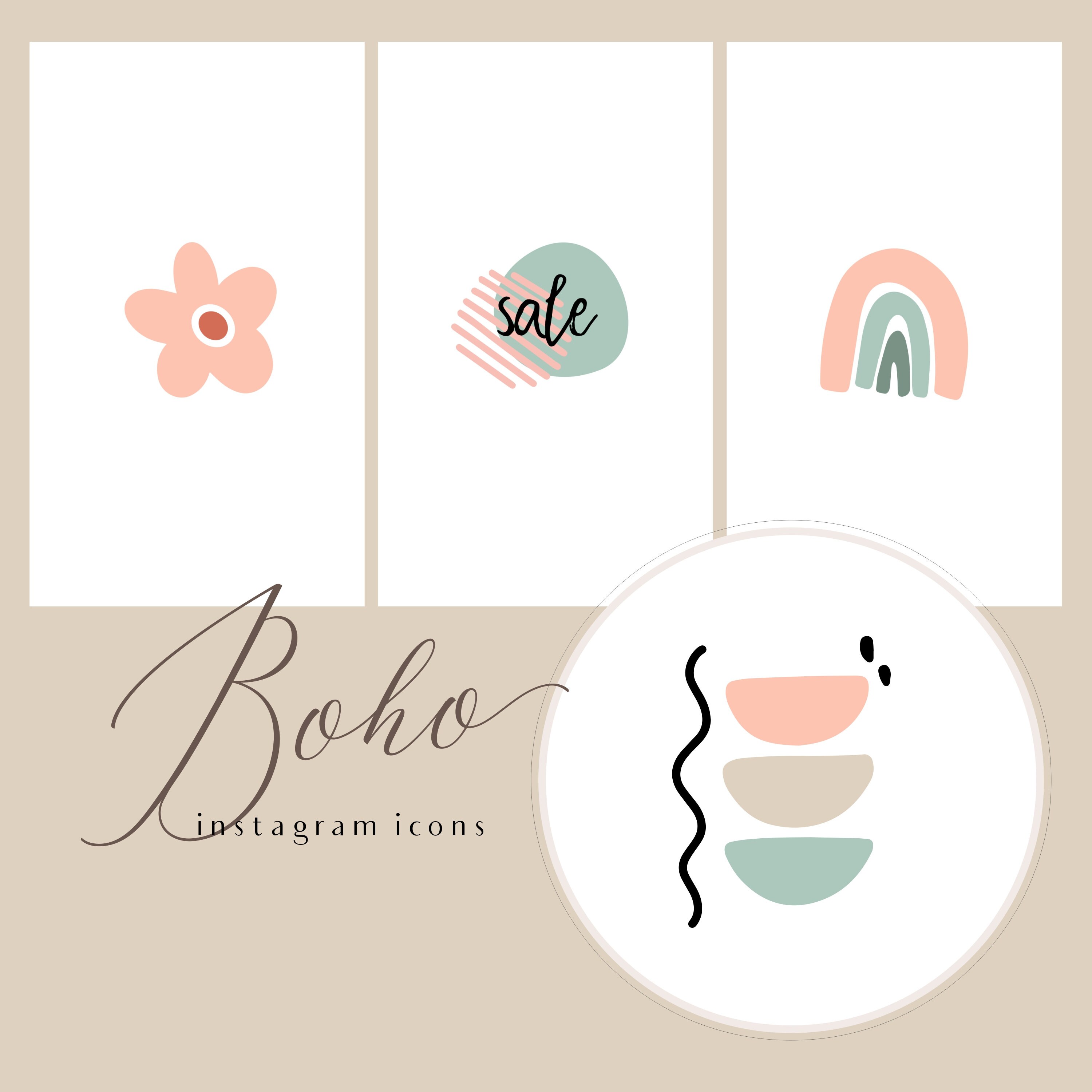 Boho Instagram Story Highlight Icons, Hand Drawn Covers, Abstract ...