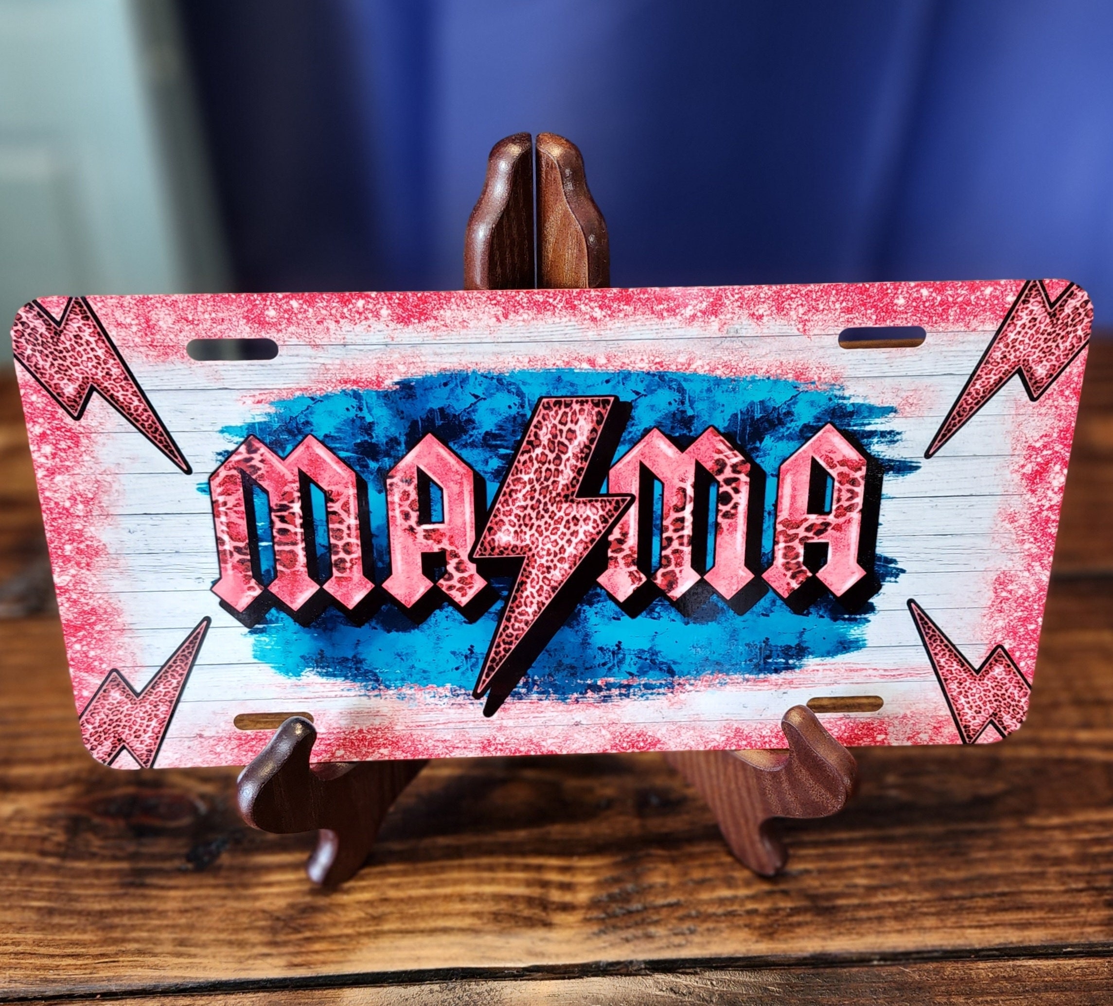 Mama Lightning License Plate - Etsy