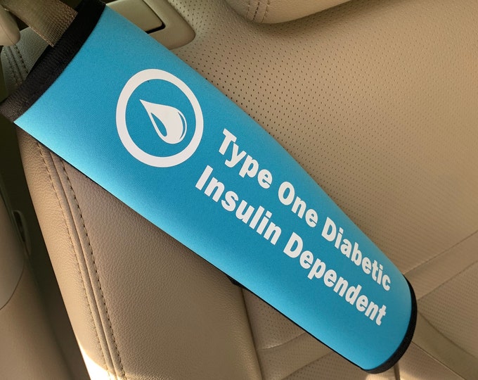 Light Blue T1D Seatbelt Cover - Medical Alert - Type One Diabetic ...