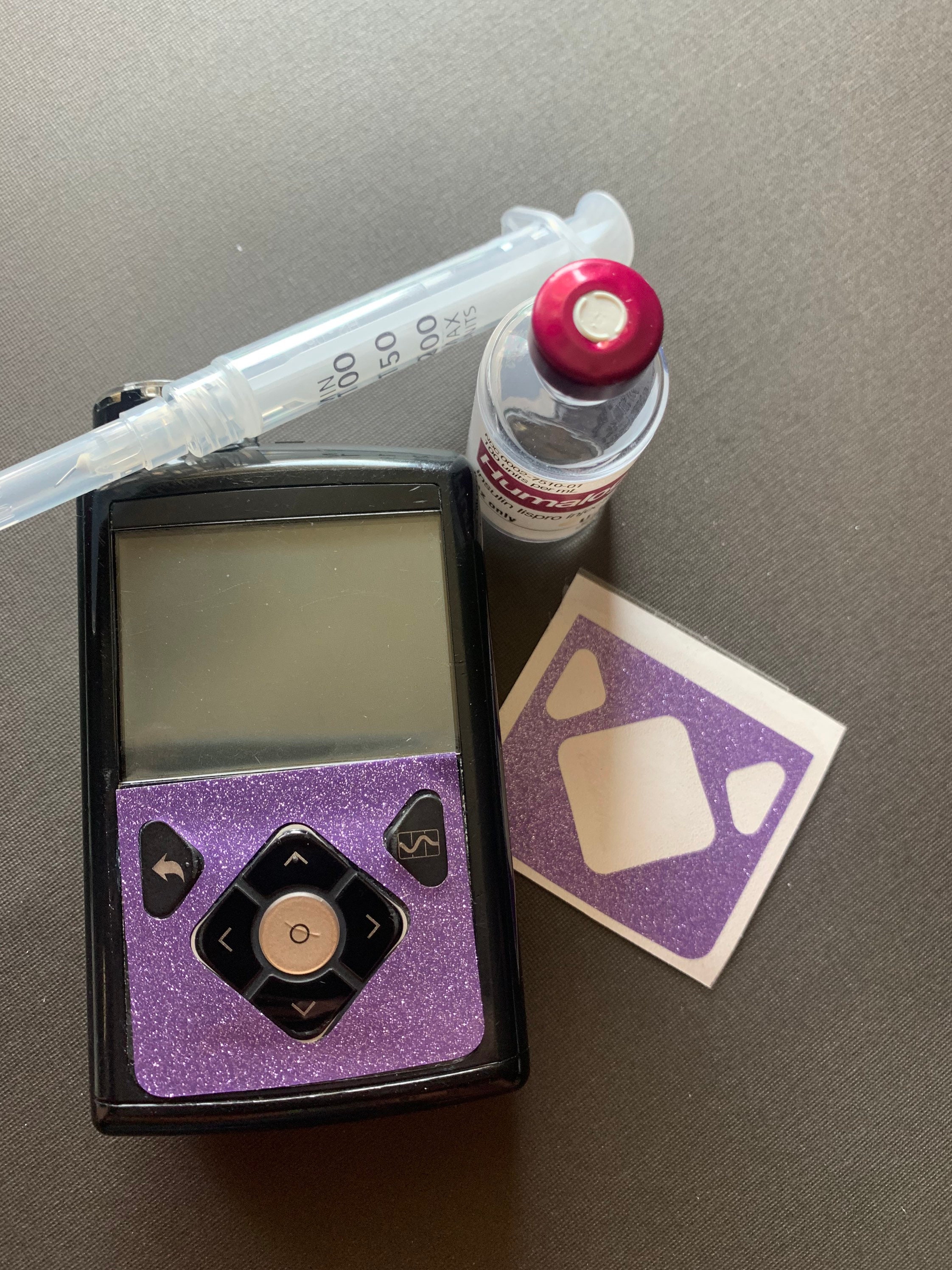 Purple Shimmer Medtronic Pump Decal | Glitter Purple Insulin Pump ...