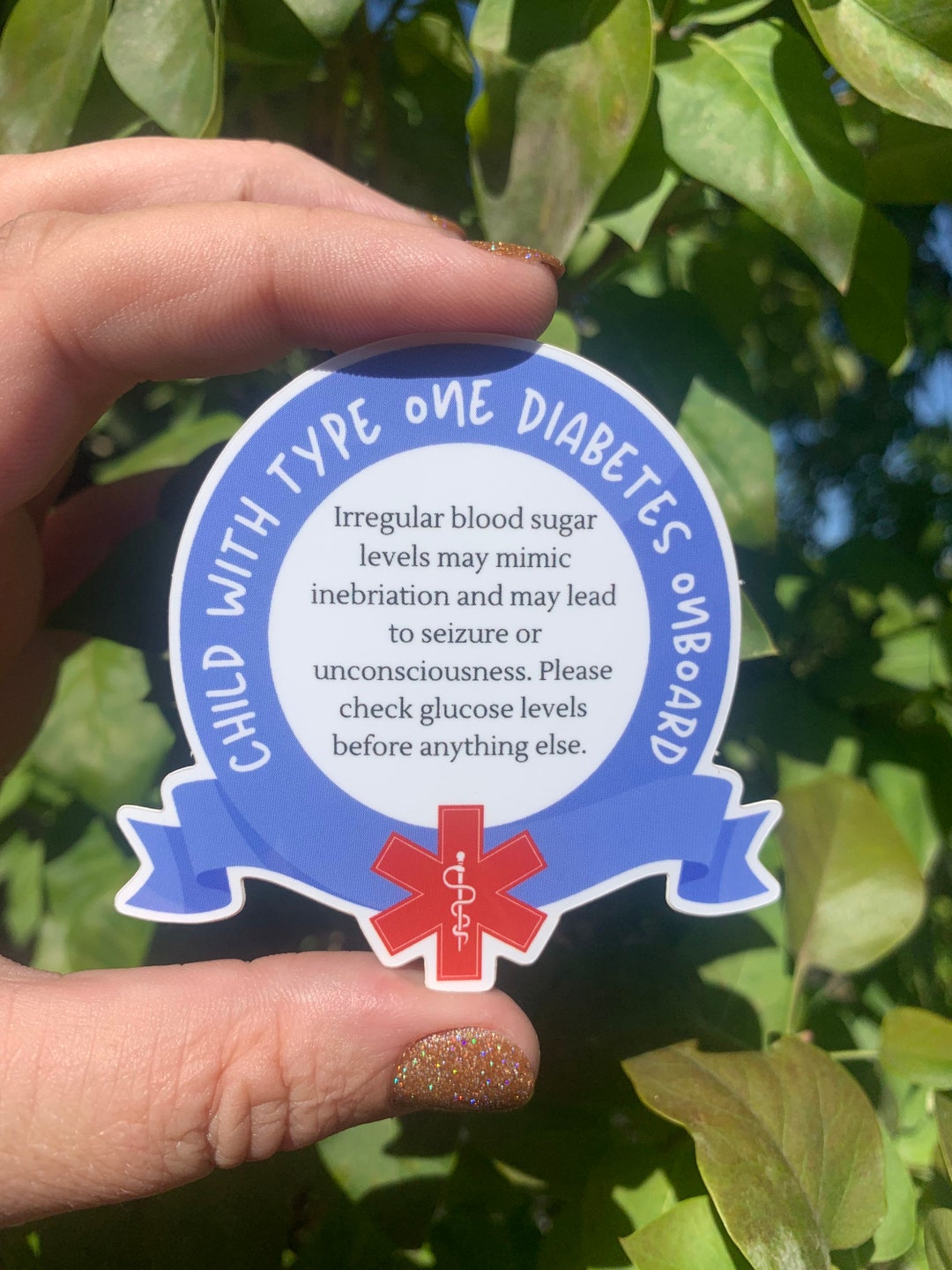 Child With Type One Diabetes Onboard Car Sticker - Etsy