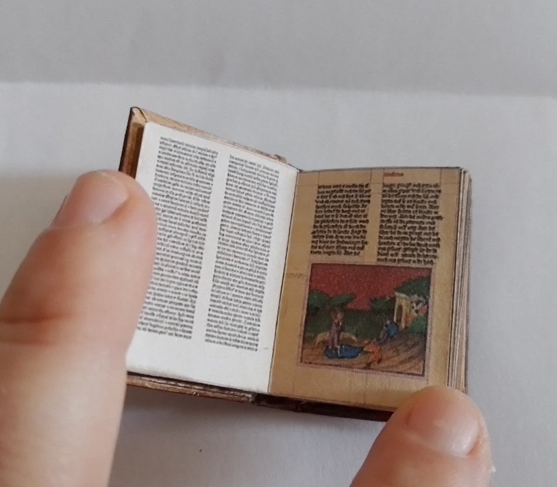 Handcrafted Miniature. the Holy Bible. Esc 1:12 the Holy Bible ...