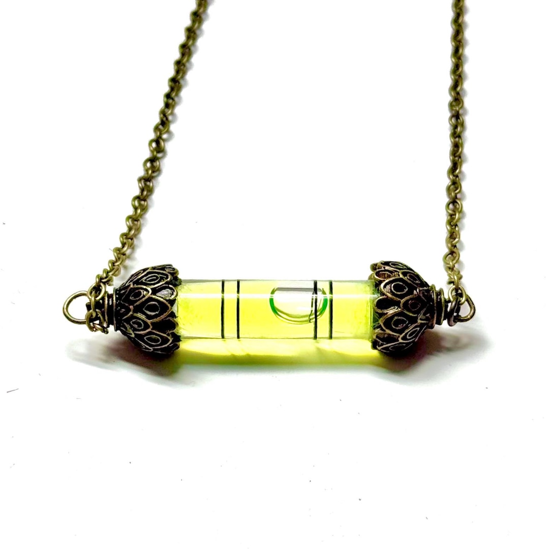 Bubble Spirit Level Wood Shop Woodworker Pendant Necklace - Stanly ...