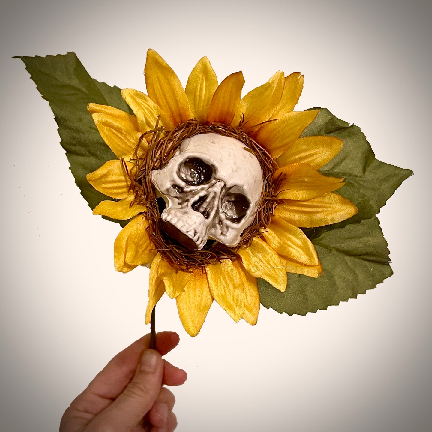 Halloween Decor Sunflower Skull Haunted House Decoration Spooky Prop ...