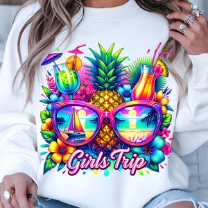 Girls Trip 2025 Sublimation PNG Custom Destination Vacation Summer ...