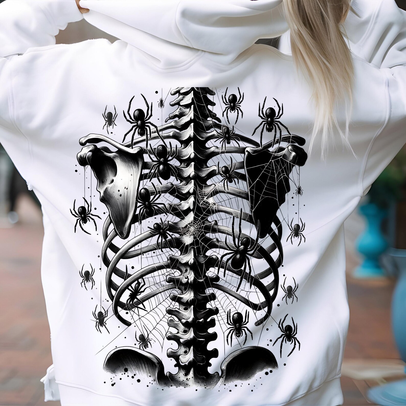 Spider Spine Png, Spooky Skeleton Png, Spooky Season Png, Skeleton ...