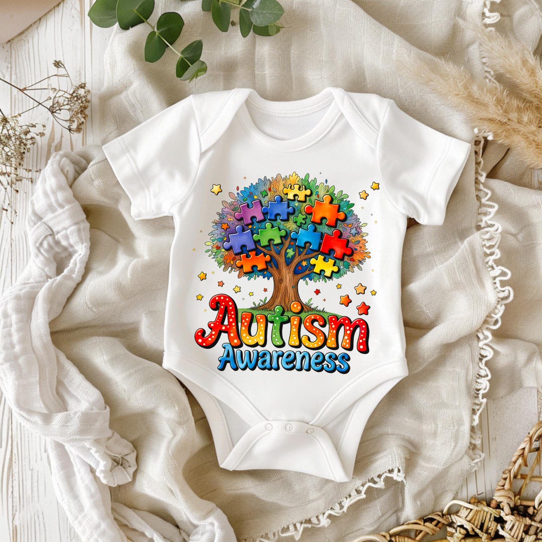 Colorful Autism Awareness Tree Puzzle Pieces PNG - Positive Autism ...